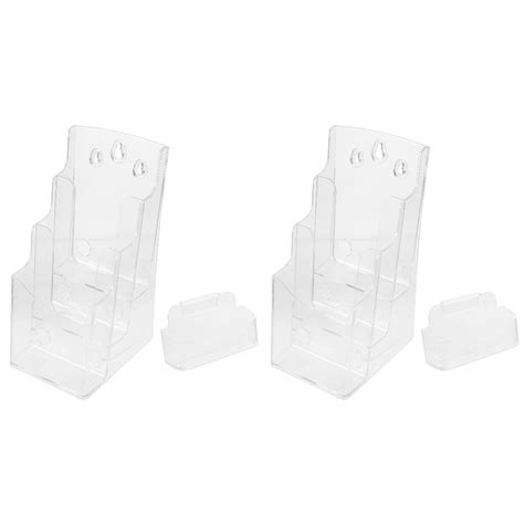 Business Card Holder Organizer Desktop Book Storage Clear Display Stand