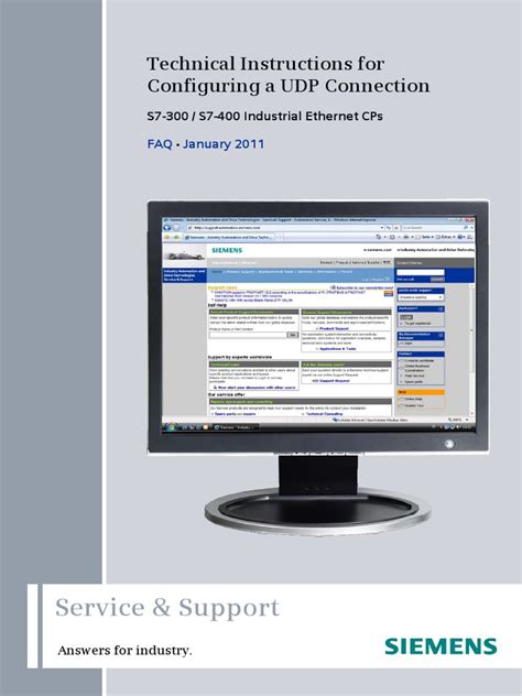 Service And Support Technical Instructions For Configuring A Udp