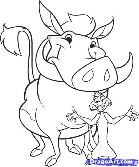 Coloriages Timon Et Pumbaa