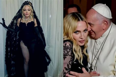 Madonna gera polêmica fotos editadas o Papa Francisco
