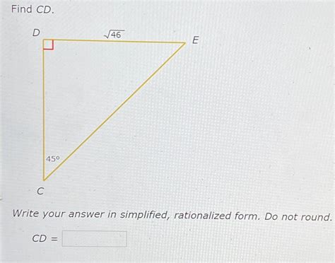 Solved Find Cd Write Your Answer In Simplified Rationalized