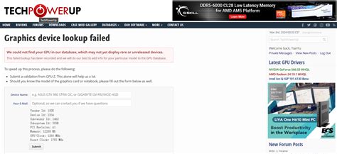 My Graphics Card Is Displayed In The Database That Doesnt Find This Gpu Represents This