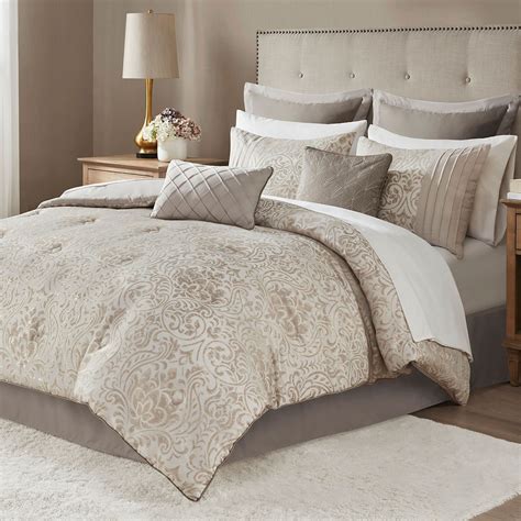 Emilia Damask 12 Pc Comforter Bed Set By Madison Park