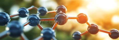 Molecular Structure Abstract Background With Spheres Connected By Lines 3d Rendering Stock