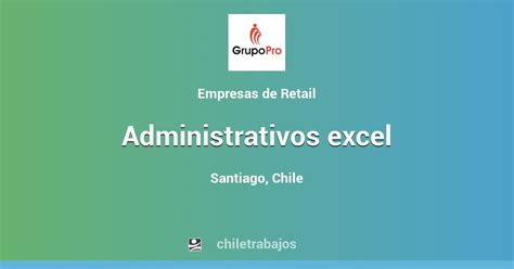Administrativos Excel Santiago Chiletrabajos
