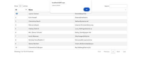 Angular 17 Datatable With Dynamic Data And Get Data From Selected Row