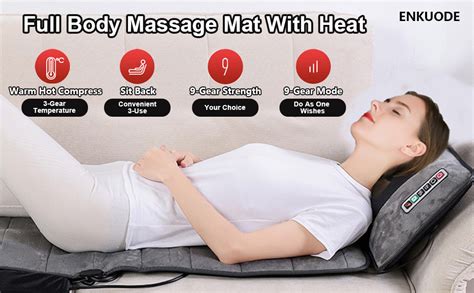 Full Body Massage Mat With Heat 20 Neck Shiatsu Kneading