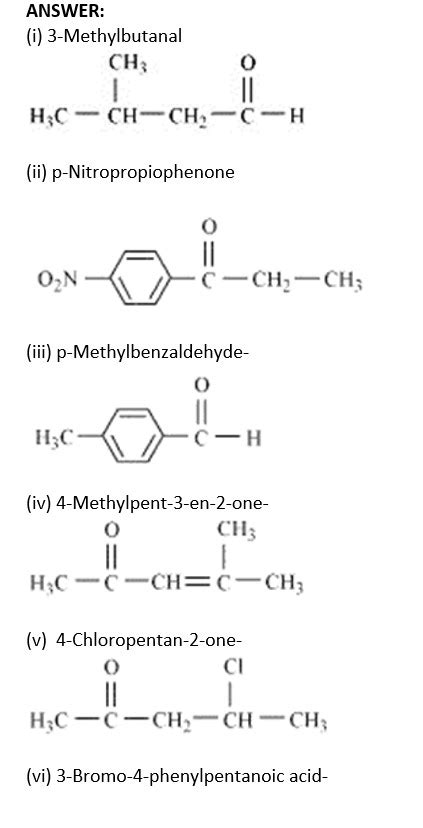 Draw The Structures Of The Following Compounds I 3 Methylbutanal Ii P Nitropropiophenone