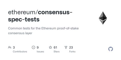 GitHub Ethereum Consensus Spec Tests Common Tests For The Ethereum