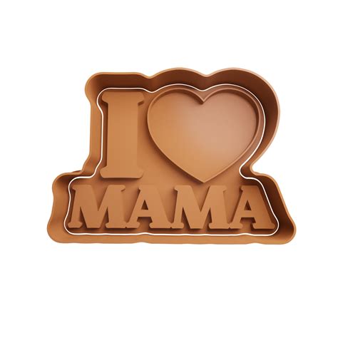 I Love Mama Cookie Cutter Stl Cookie Cutter Stl Store Design Optimized