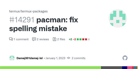 Pacman Fix Spelling Mistake By Damaj301damaj Lol · Pull Request 14291