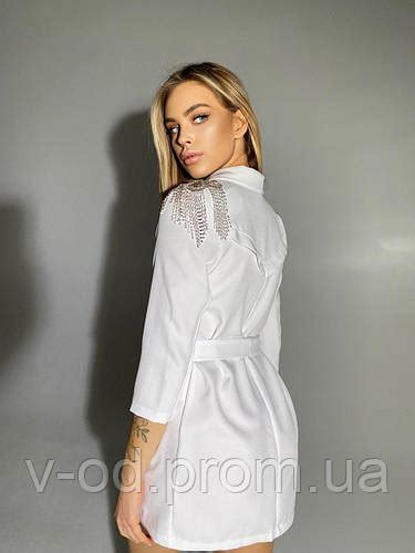 Платье-пиджак мини с поясом камнями на плечах, цена 1750 грн — Prom.ua ...