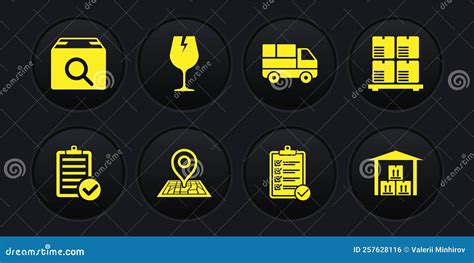 Set Verification Of Delivery List Cardboard Boxes Pallet Placeholder