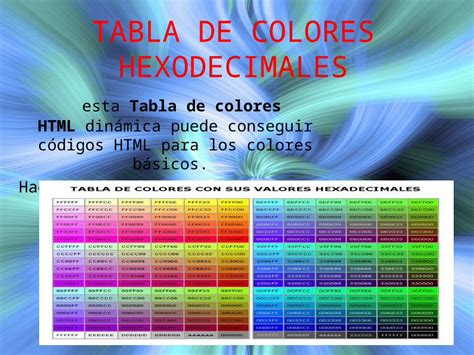 Pptx Tabla De Colores Hexodecimales Dokumen Tips
