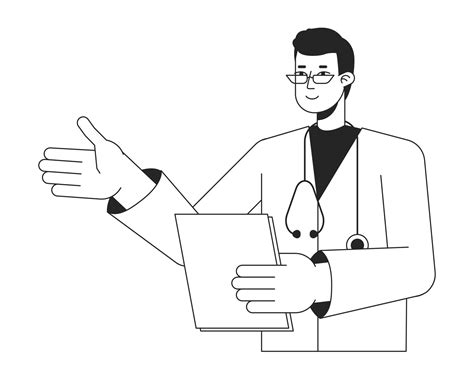 Cartoon Doctor Black And White
