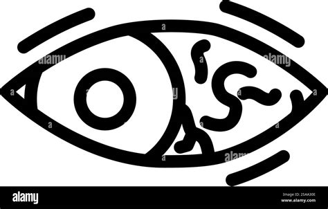 Human Body Worm Parasite Line Icon Vector Human Body Worm Parasite