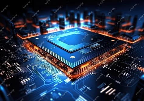 Premium Ai Image Advanced Technology Concept Visualization Circuit Board Cpu Processor