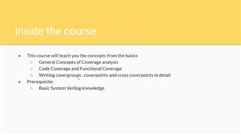 Course Systemverilog Verification 5 L11 Welcome Youtube