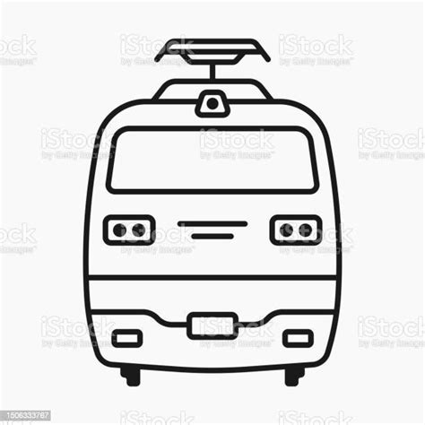 公共交通機関の機関車の正面図線アイコンベクター画像フラットイラスト アイコンのベクターアート素材や画像を多数ご用意 アイコン