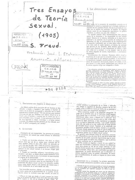 Freud Tres Ensayos Sobre Teoría Sexual Pdf