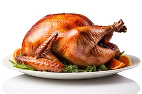Un Delicioso Pavo Al Horno Para El Día De Acción De Gracias Sobre Fondo