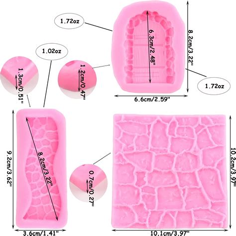 Buy Mujiang Brick Wall Texture Design Silicone Molds Stone Texture Door Stone Path Fondant Molds