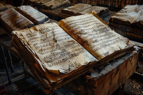 Premium Photo Ancient Musical Manuscript