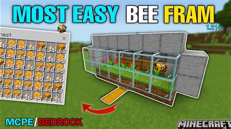Automatic Honey Bee Farm In Minecraft Pebedrock 120 🐝 Tutorial