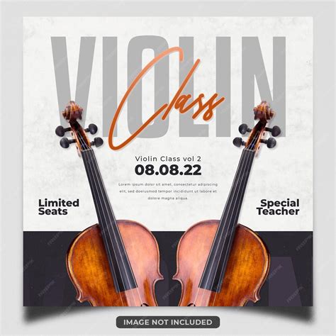 Premium Psd Violin Class Music Flyer Template Design
