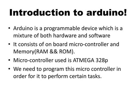 Introduction To Arduino Pptx Computer Peripherals Computing