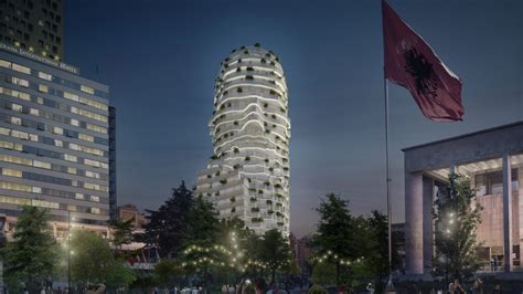 Mvrdv Models Skanderbeg Building On Head Of Albanias National Hero