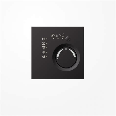 Knx Room Temperature Controller With Integrated Push Button Interface 4 Gang Anthracite Al