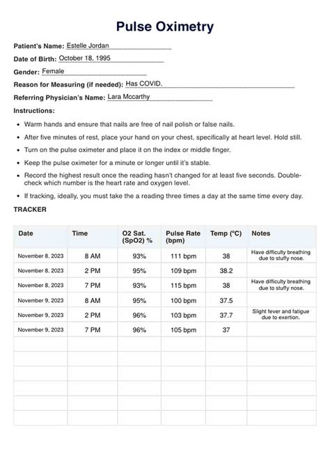 Pulse Oximetry And Example Free Pdf Download