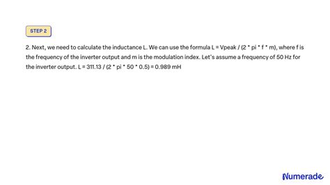 Solved Considering The Half Bridge Inverter Calculate The Ve Input