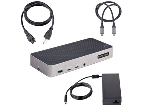 Startech 116u Usbc Dock Usb C Triple 4k Monitor Docking Station Grey