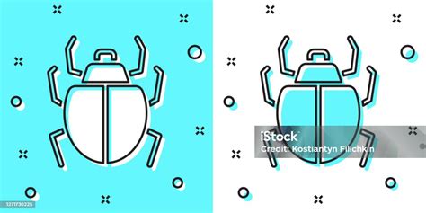 黑線 Mite 圖示隔離在綠色和白色背景上隨機動態形狀向量向量圖形及更多不衛生的圖片 不衛生的 健康的生活方式 傳染病 Istock