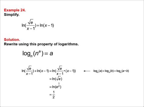 Math Example Laws Of Logarithms Example 24 Media4math