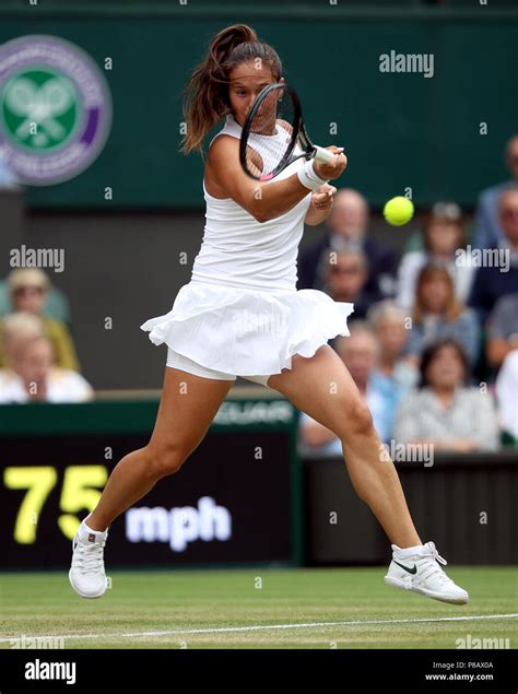 Daria Kasatkina In Action On Day Eight Of The Wimbledon Championships