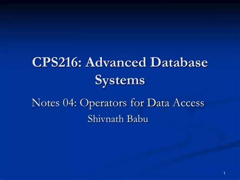 ppt cps216 advanced database systems powerpoint presentation free