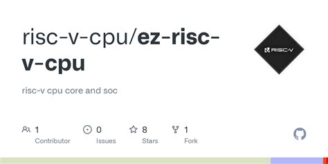 Github Risc V Cpu Ez Risc V Cpu Risc V Cpu Core And Soc