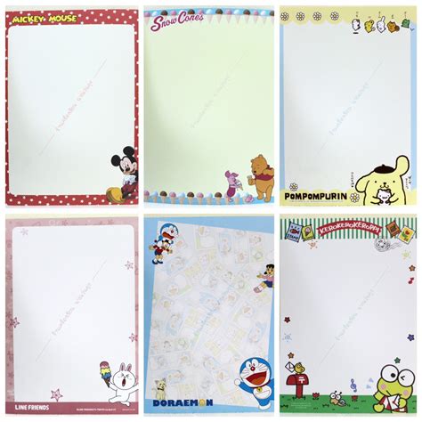 กระดาษรายงาน A4 ลายการ์ตูนลิขสิทธิ์แท้ Shopee Thailand