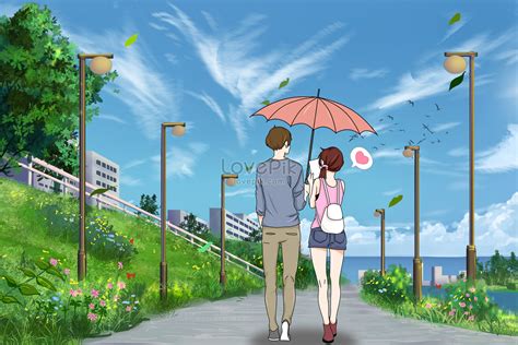 걷는 만화 배경 이미지 걷는 만화 Hd 배너 배경 무료 다운로드 Lovepik