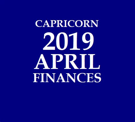 2019 April Capricorn Career Horoscope