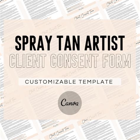 Sunless Tanning Forms Template Etsy