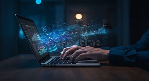 Data Insights Visualizing Analytics On Laptop Technology Charts