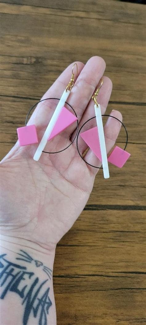 Vintage Geometric Earrings Gem