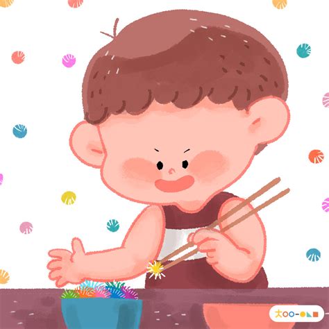 젓가락으로 옮기기 차이의 놀이