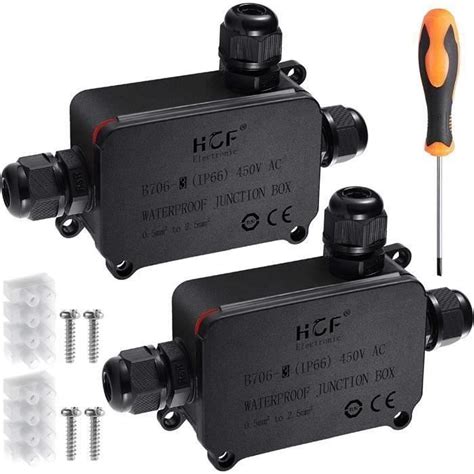 TK08560 Boîte de jonction étanche IP66 Lot de 2 boîtes de jonction à