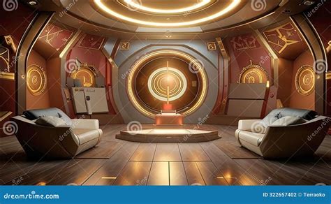 Futuristic Entertainment Background With Orange Lighting Product