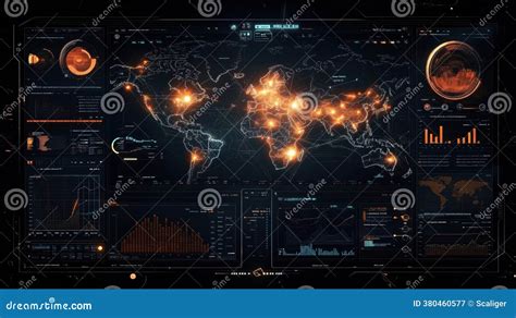 Illuminated World Map Depicting Power Outage And Global Connectivity Royalty Free Stock